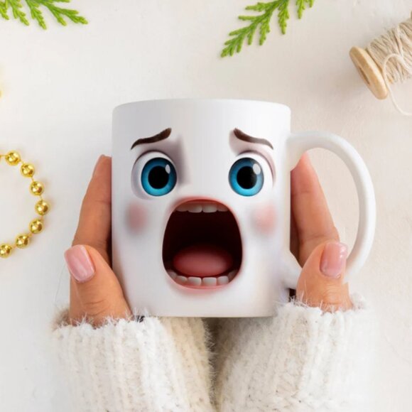 IL Customs LLC | Dining | Funny Adult 1 Oz Cartoon Screaming Mug Hot ...